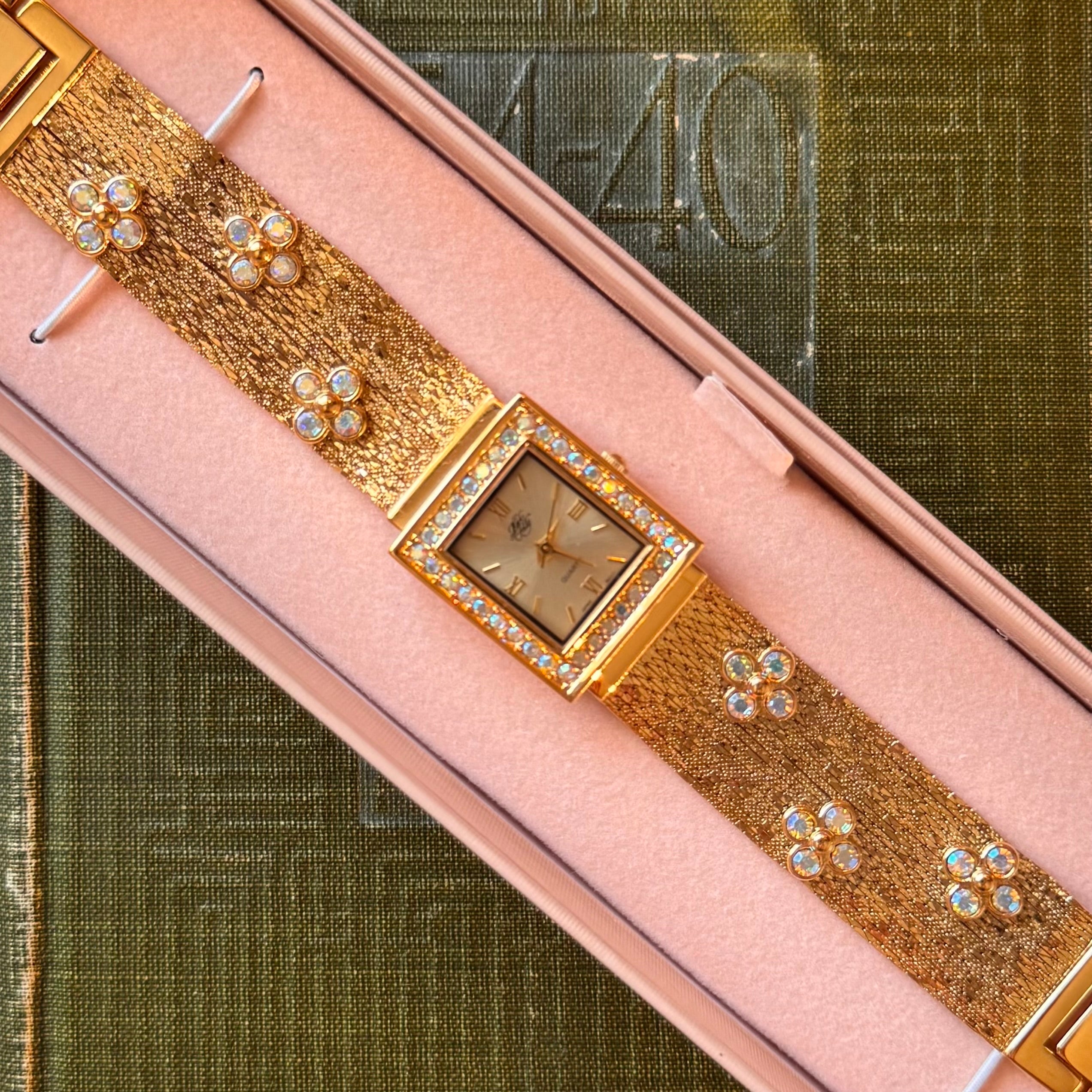 Gold Kirks Folly Flower Watch – bunbunoclock