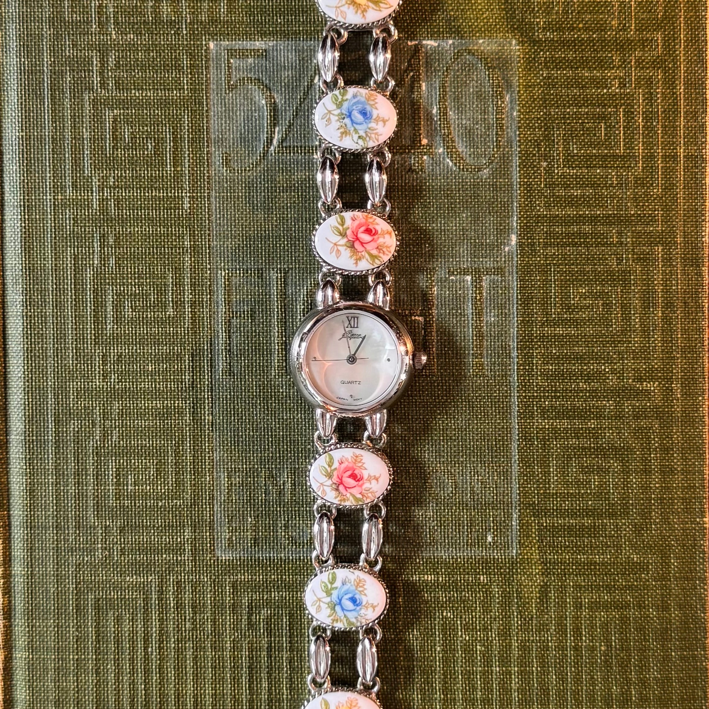 Silver Hand-Painted Enamel Watch – bunbunoclock